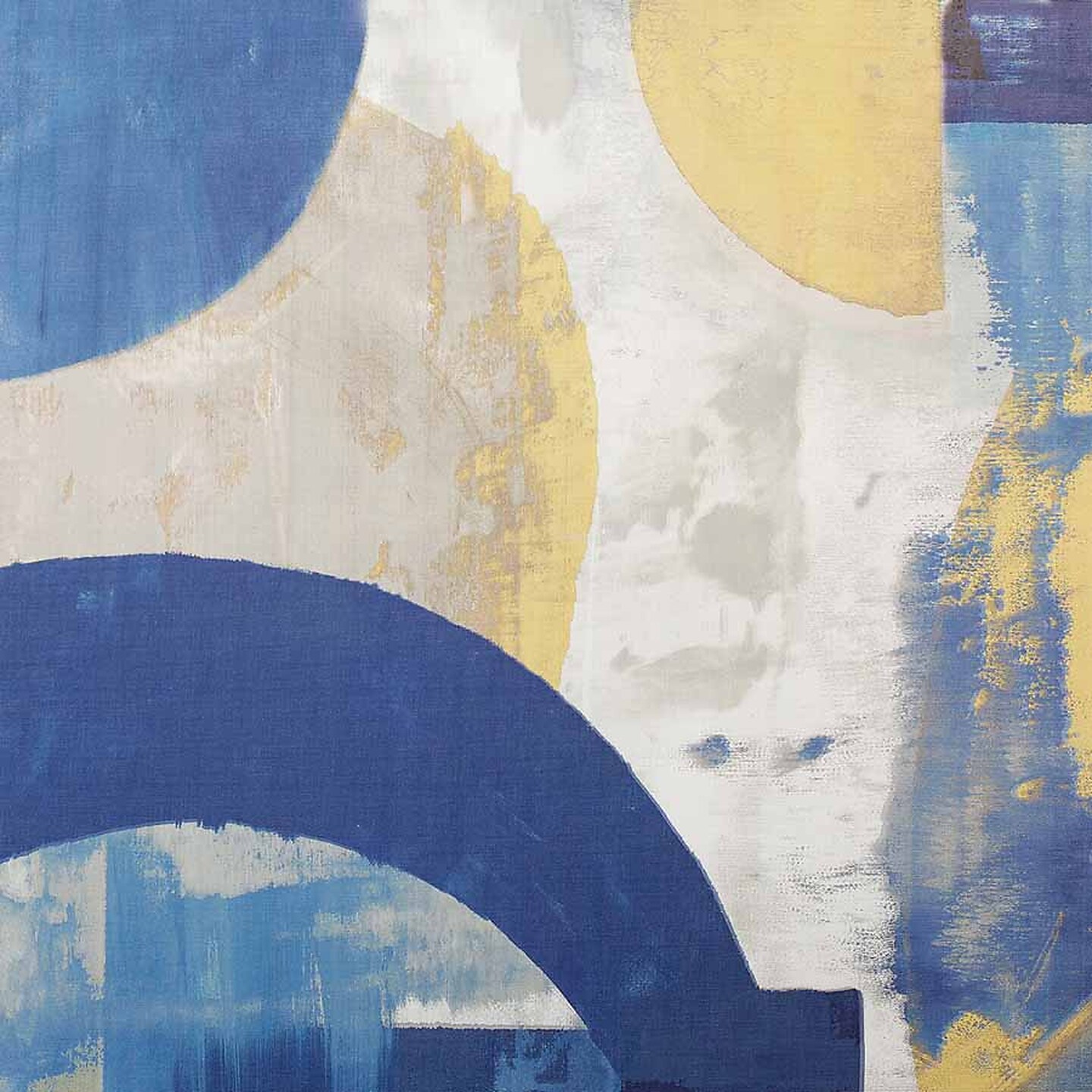 Collage - Freeform Blue on Calla White Vinyl Abaca 5046 | Phillip Jeffries